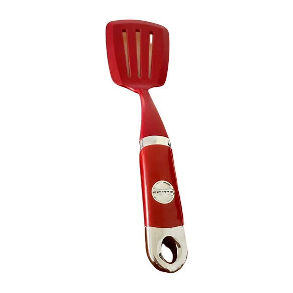 KitchenAid | Kitchen | Kitchenaid Red And Silver Slotted Spatula Turner ...